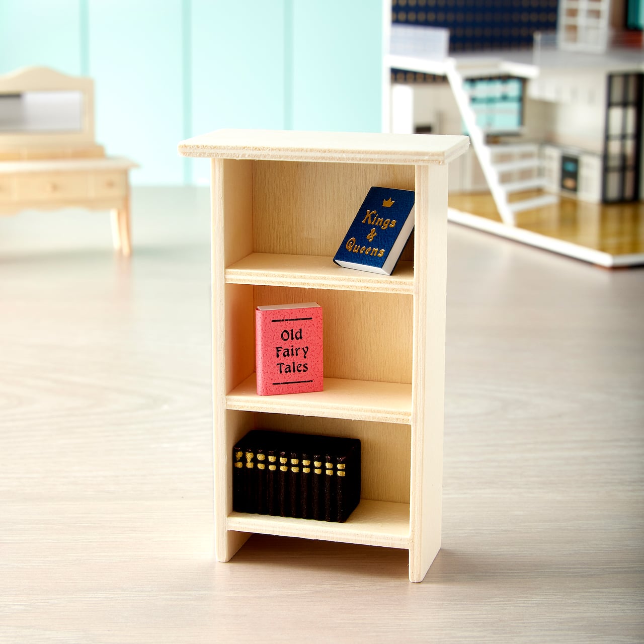 Mini Wood Bookcase | Card Carrying Books and Gifts